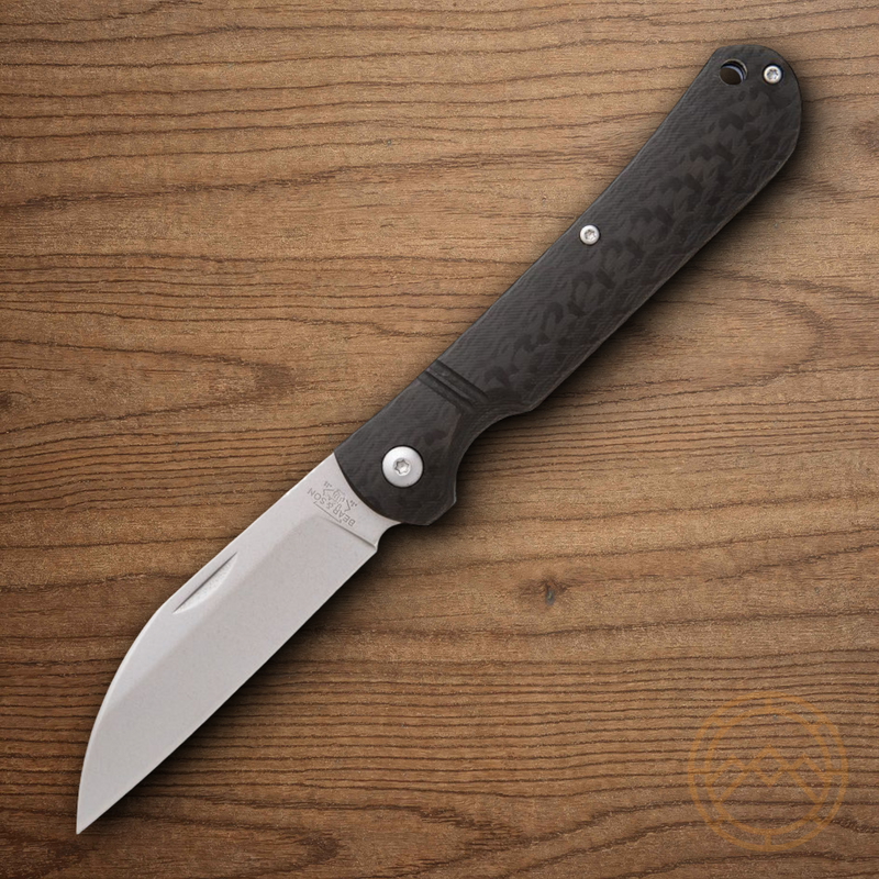 Bear & Son Folding Knife 3.25" D2 Tool Steel Blade Carbon Fiber Handle